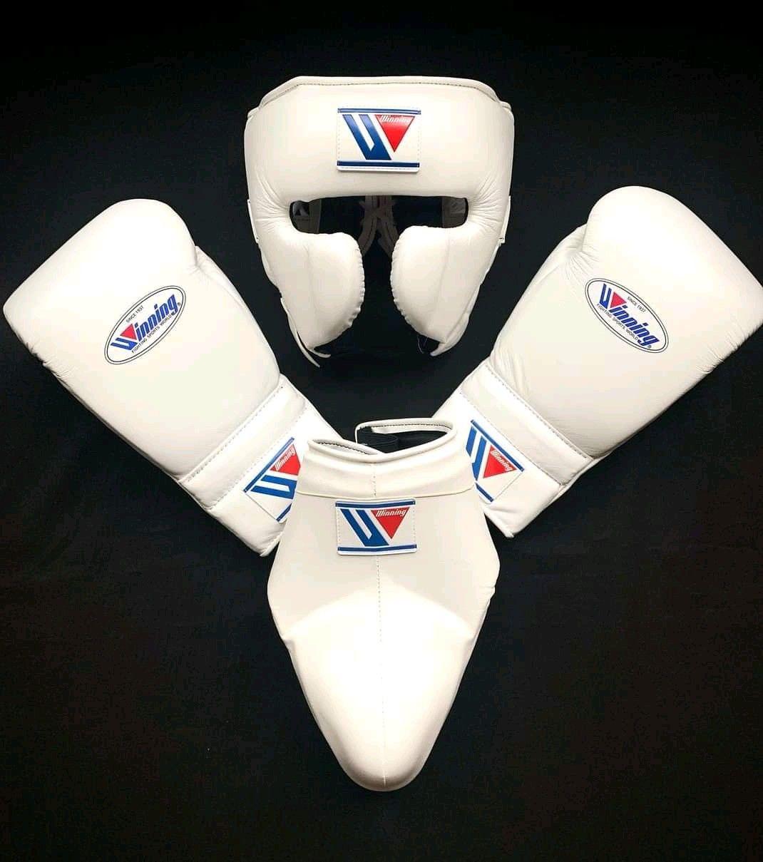 Full white custom handmade sparring kit winning
